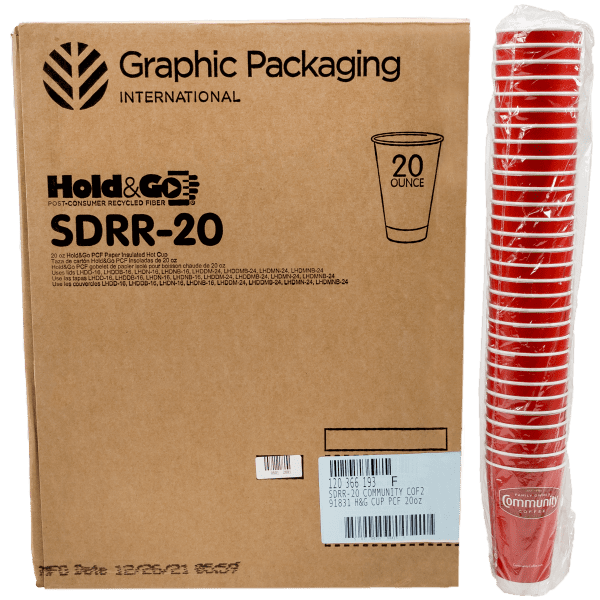 Community® Coffee Hold & Go® Double Wall Paper Hot Cup 20 fl oz 600 ct ...